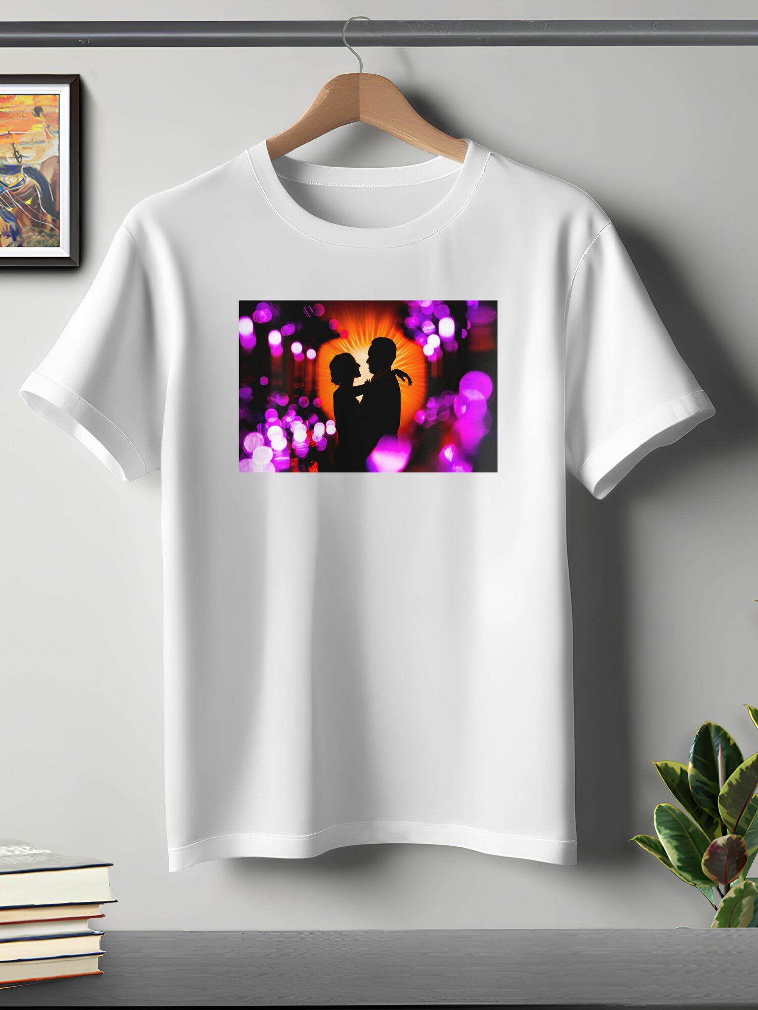 Футболка ONEQ унисекс 52-54 (XXL) размер с принтом День Святого Валентина, белая