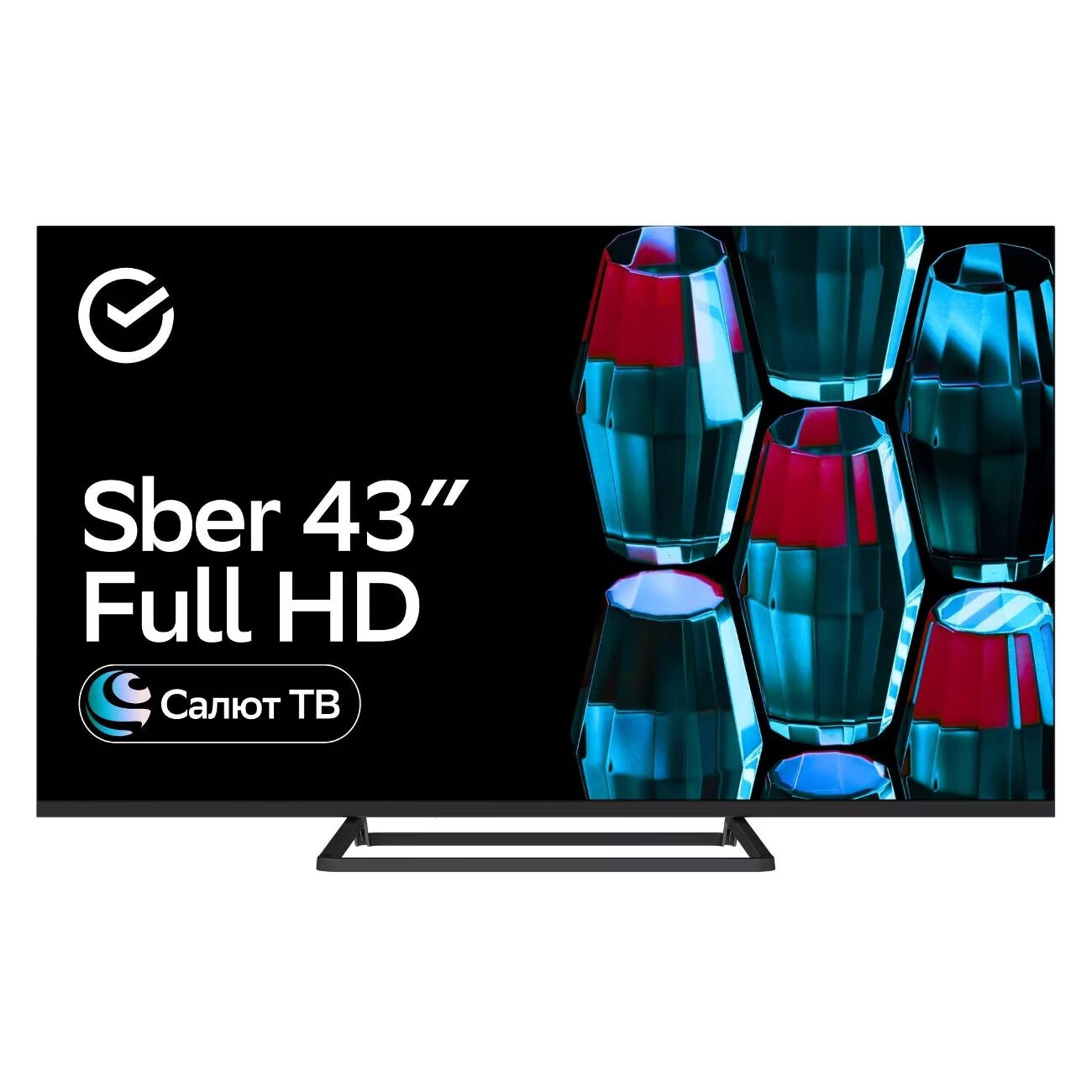 43" Телевизор Sber SDX-43F2128, Full HD (1920x1080 Пикс), черный