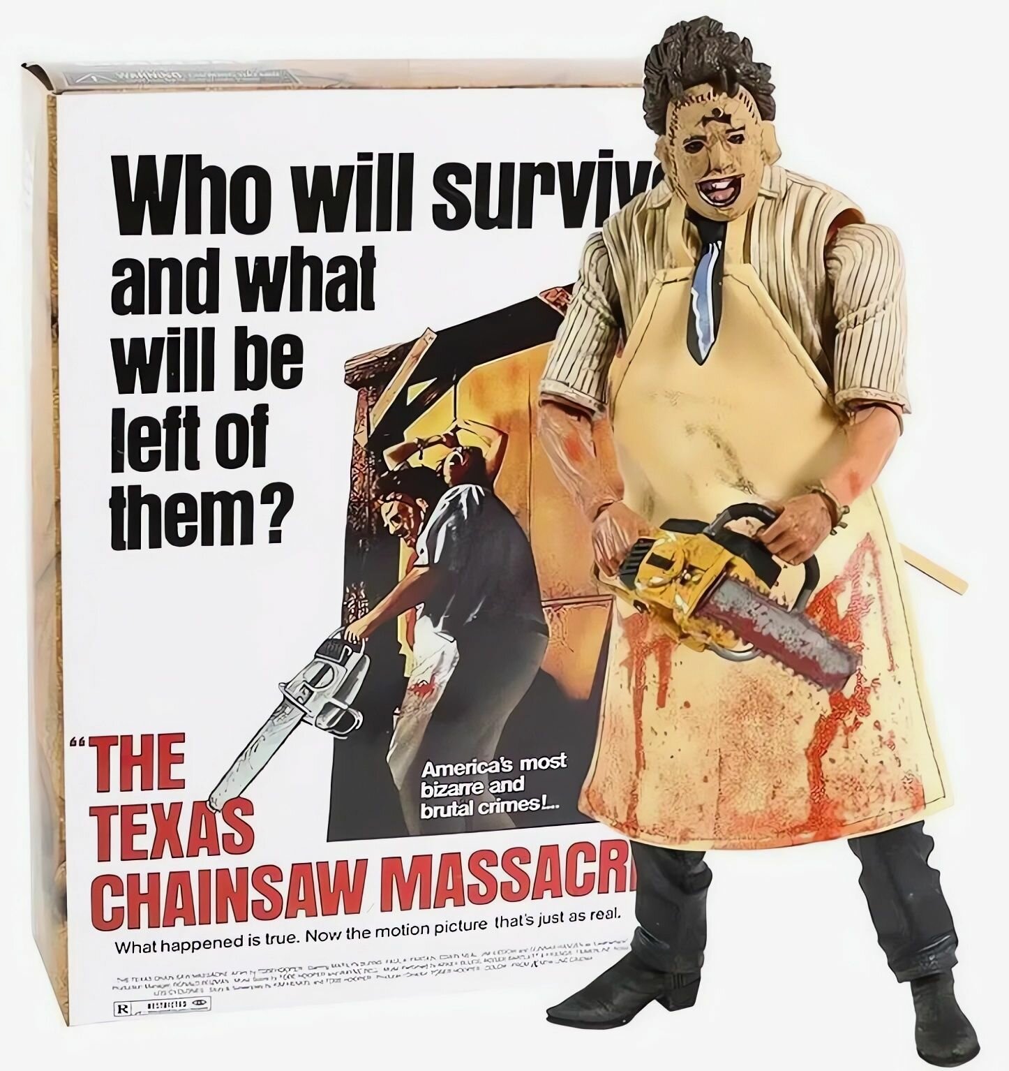 Коллекционная фигурка с аксессуарами "Кожаное лицо"/Leather face (К/ф "Техасская резня бензопилой")