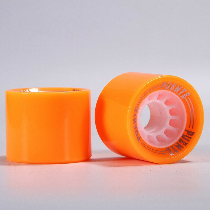 Доска для скейтбординга "пуэнте", удлиненная, оранжевая, 63x51 см