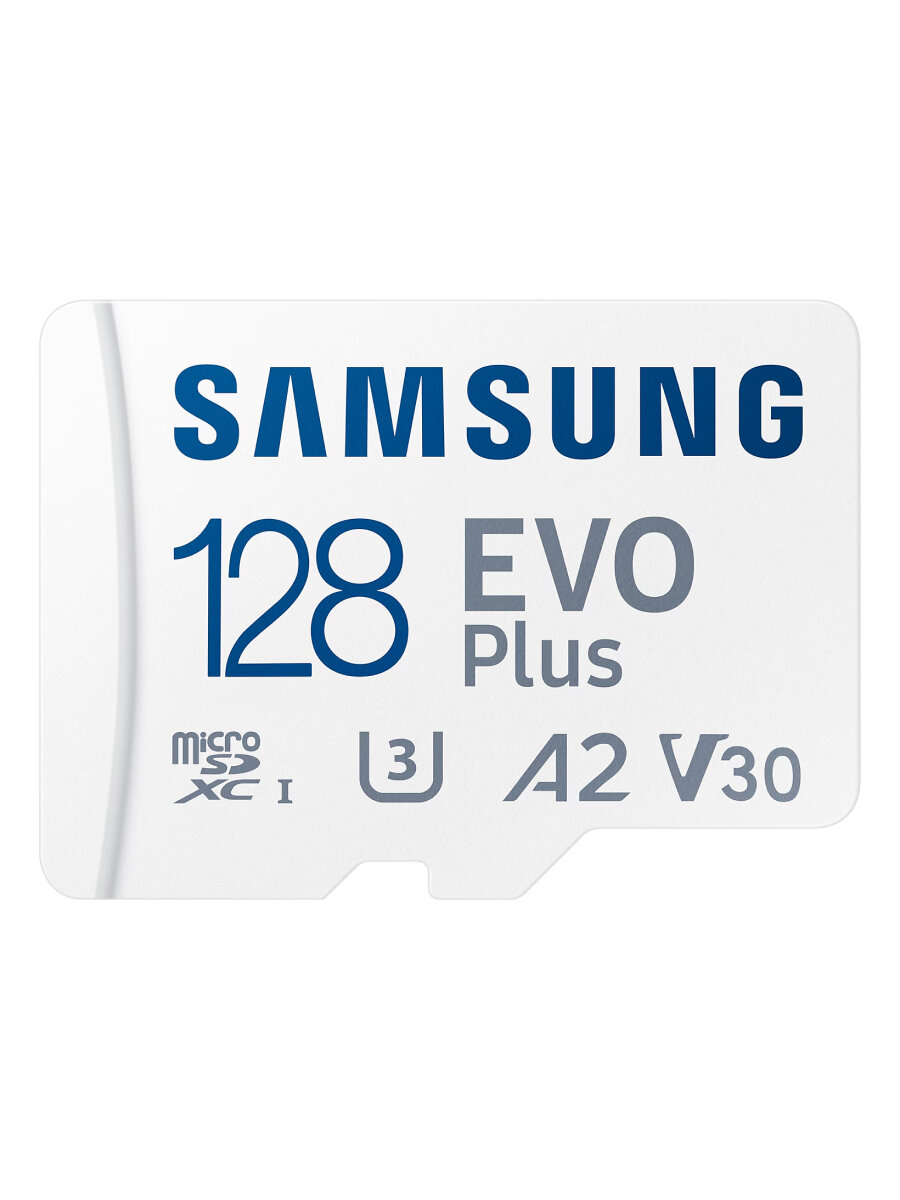 Флеш карта microSDXC 128Gb SAMSUNG EVO Plus (R/160Mb/s, Class 10, UHS-I, adapter) (MB-MC128SA/EU)