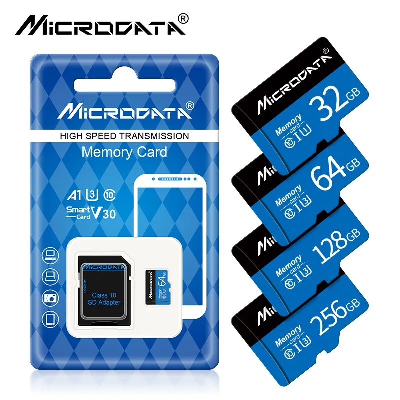 Карты памяти 4 ГБ 8 ГБ 16 ГБ Высокоскоростная карта Micro TF SD 32 ГБ 64 ГБ класс 10 cartao de memoria 128 ГБ 256 ГБ TF-карта для смартфона
