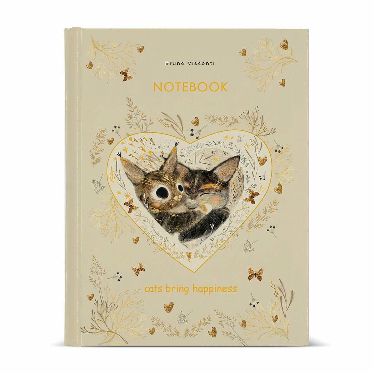 Тетрадь со сменным блоком BrunoVisconti А5 "Котики приносят счастье" 80 листов, клетка