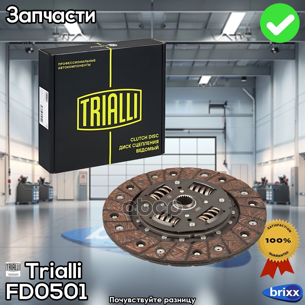 Диск Сцеп. Ведом. Для А/М Daewoo Nexia (95-) 1.5I 8V | Trialli арт. FD 0501