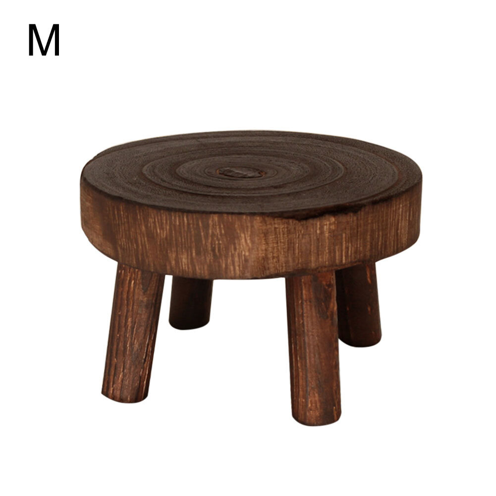 Деревянная стойка для цветочных горшков, высокий табурет для хранения, установка не требуется, регулируемая стойка для цветов для использования в помещении и на открытом воздухе