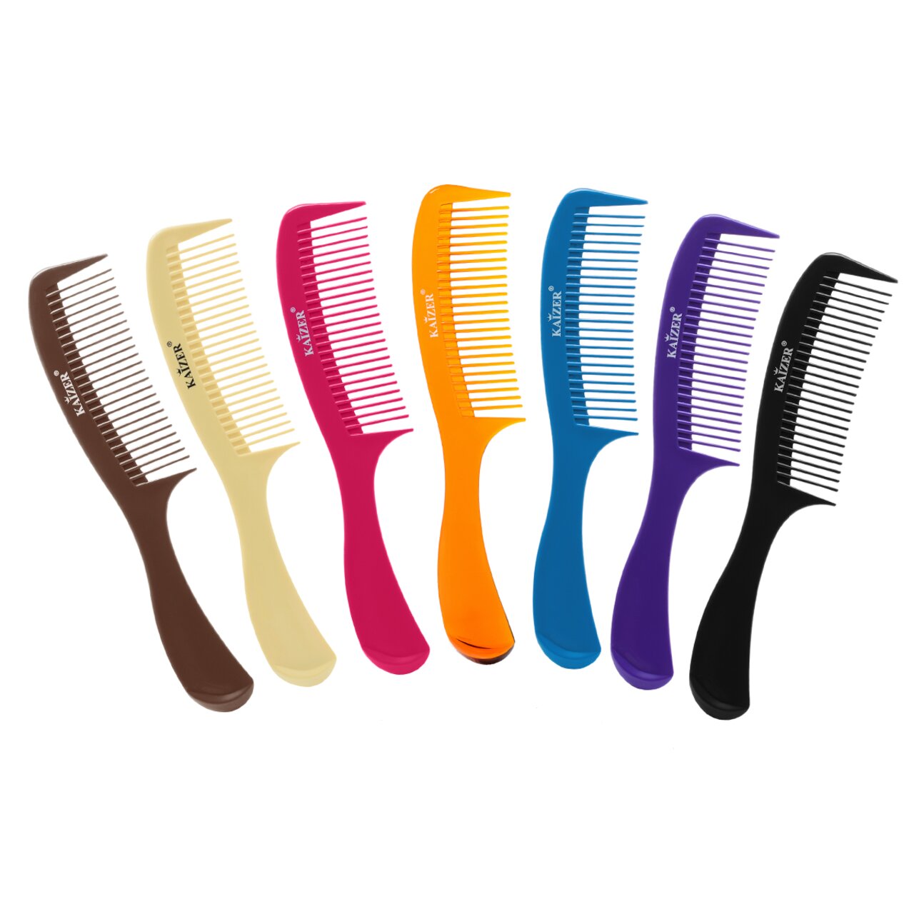 Kaizer пластиковый гребень с ручкойцвет ассорти, удобный для укладки волос, 200 мл