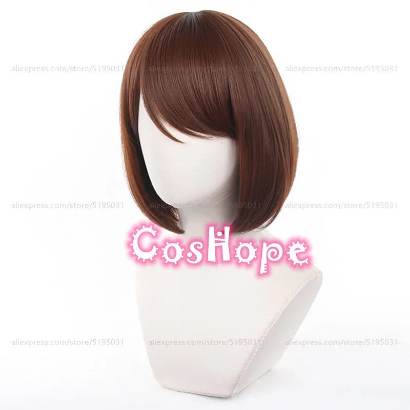 Парик для косплея Shoko Ieiri для женщин, термостойкие синтетические короткие волосы 33 см, коричневый, для косплея аниме
