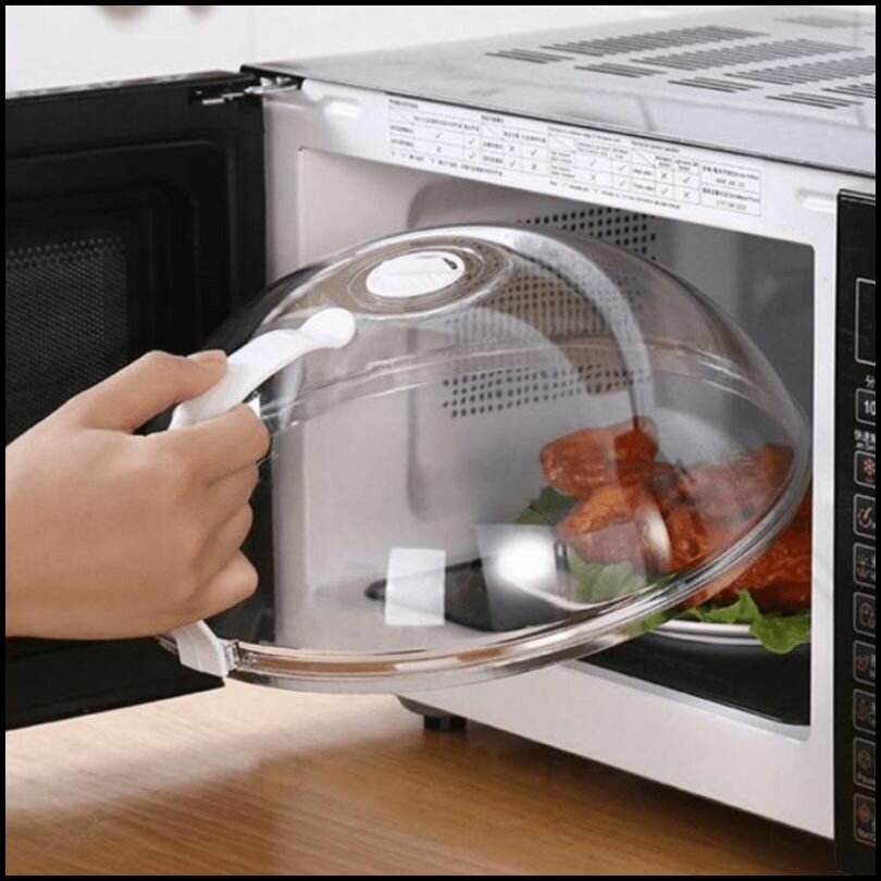 Прозрачная крышка для микроволновки с защитой от брызг удобное решение для чистоты и комфортного разогрева пищи