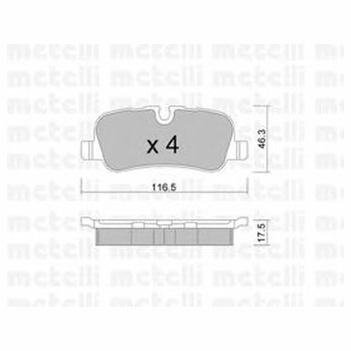 Комплект тормозных колодок Metelli 2206940 для Land Rover Discovery III, IV, Range Rover III, Range Rover Sport
