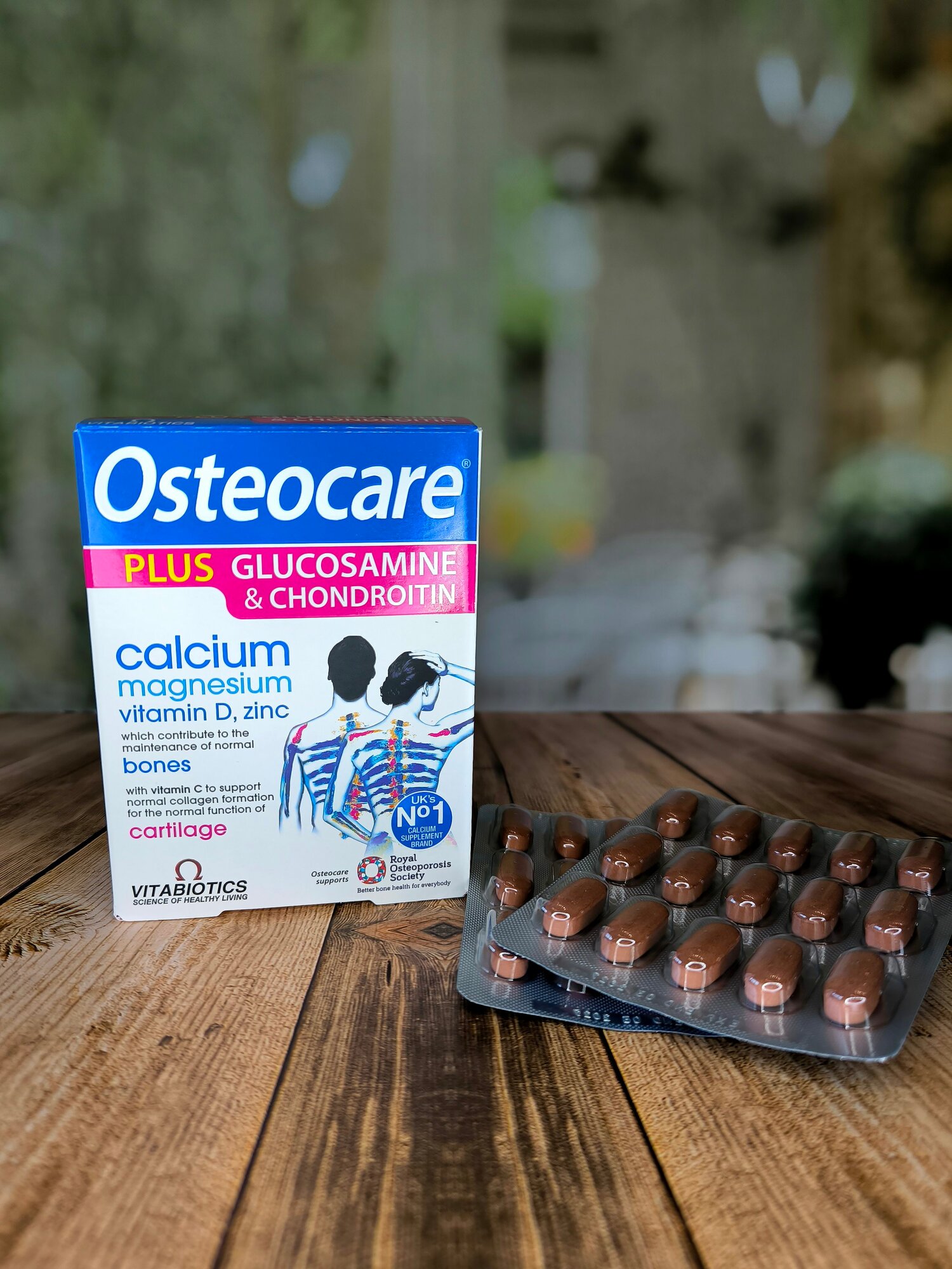 Vitabiotics Osteocare Glucosamine & Chondroitin Tablets - 60 Таблетки с глюкозамином и хондроитином - 60шт Витабиотикс Остеокеа