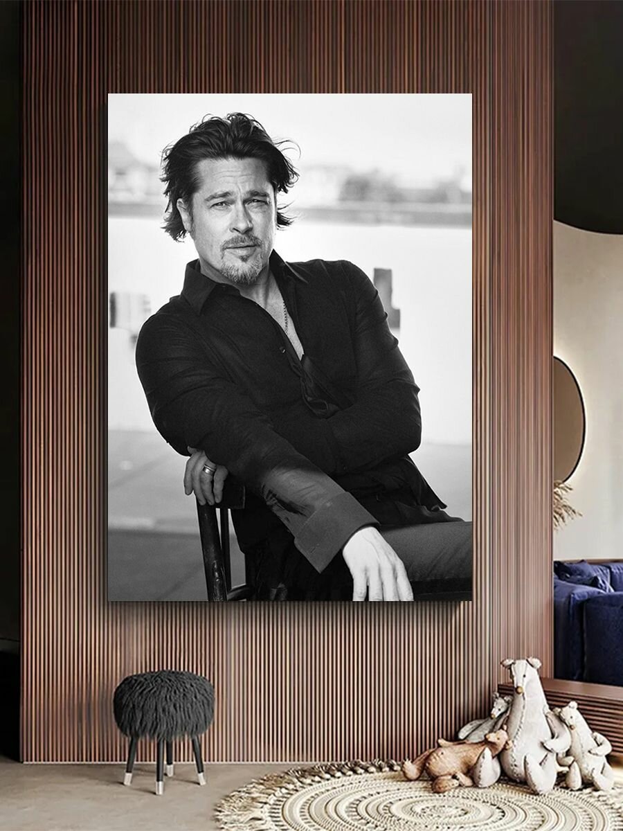 BRAD PITT / картина знаменитости, картина голливуд, 40х60 см.