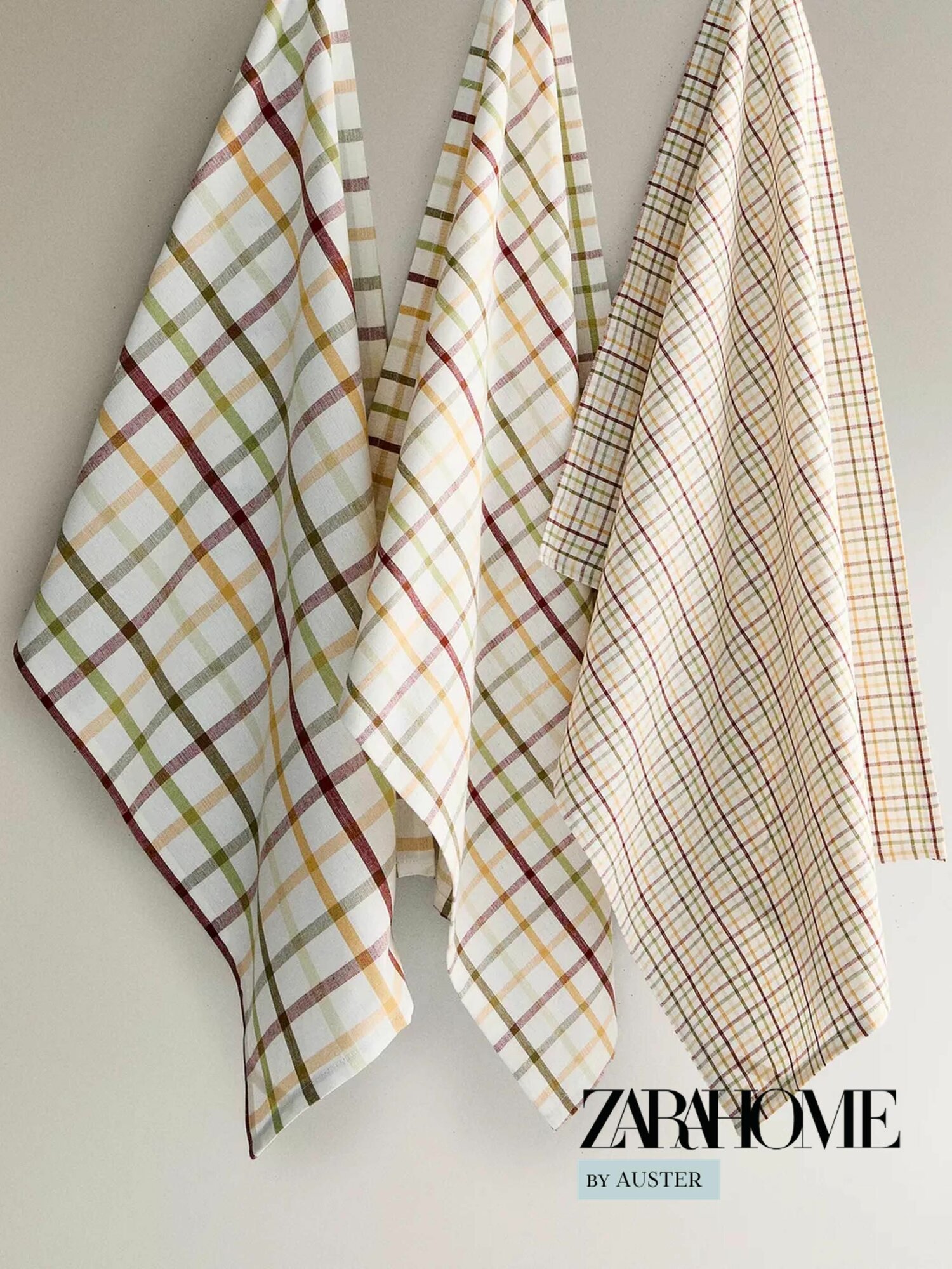 ZARA HOME Полотенце кухонное, Льняная фактура, 50x70, 3шт