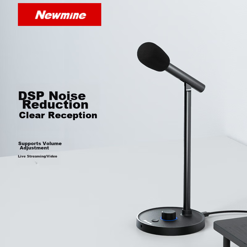 Newmine ZM06 Computer Microphone, USB Microphone, Gaming Desktop Condenser Mic, Noise Reduction, Computer Desktop Laptop Video Conference Microphone, Gaming Voice Live Streaming