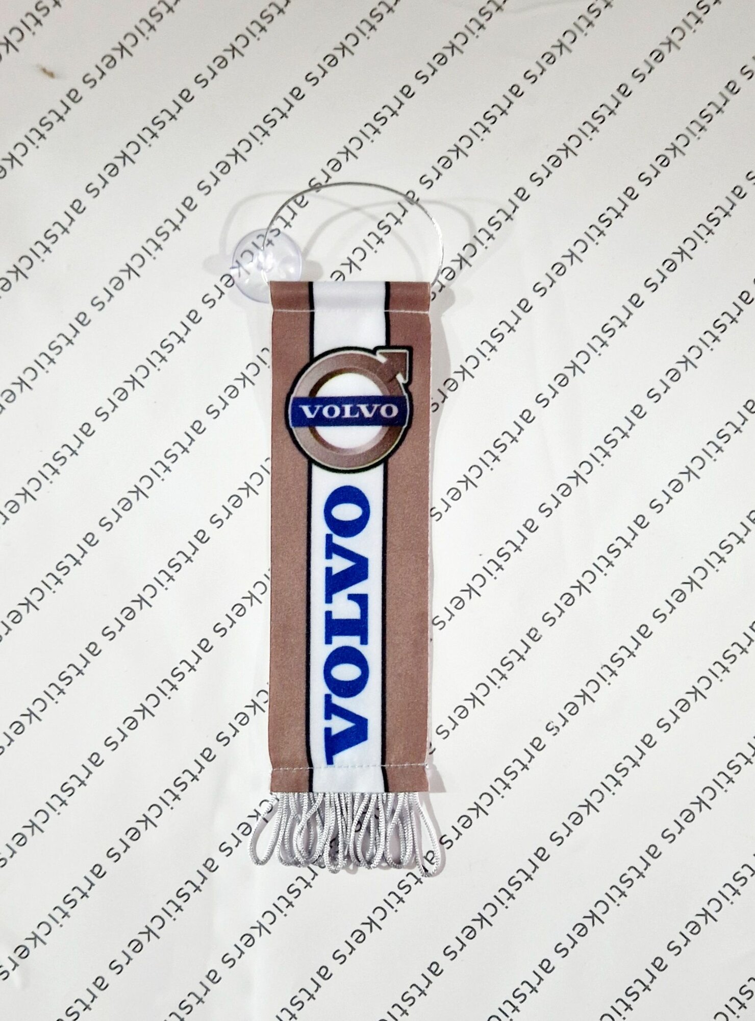 Вымпел VOLVO, двусторонний на присоске, ткань, аксессуар для авто, 5.5х20см