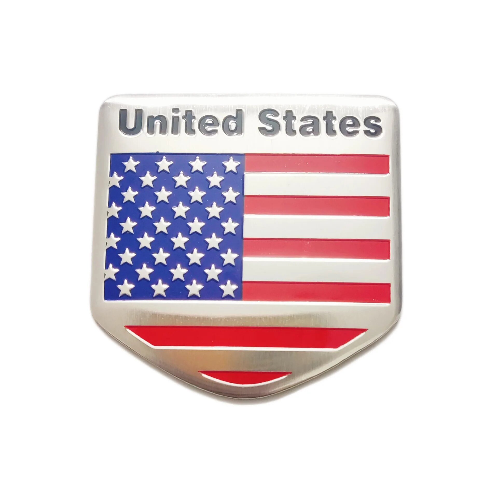 1X 3D алюминиевый флаг США, эмблема, логотип, автомобильная наклейка, американская карта, style 4