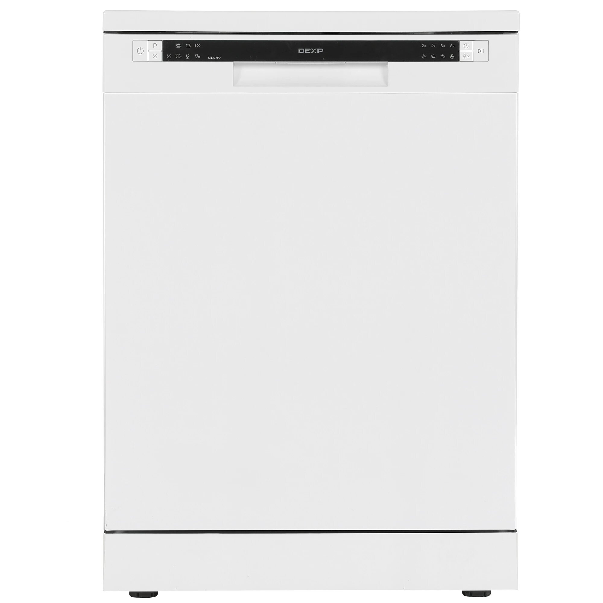 Посудомоечная машина DEXP M12C7PD, белая, 6 программ, 8 часов отсрочки, A+