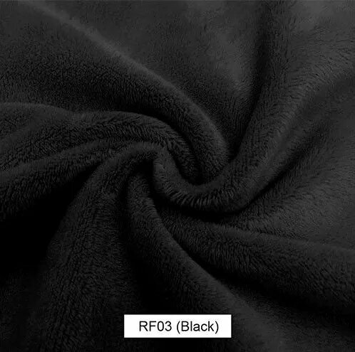 Минки ткань плюш 45x50см Черный, black