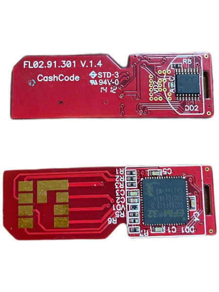 Карта памяти Smart Stick Card, для купюросчетчика CashCode STD 3, автоматическая прошивка, красная — фото 1
