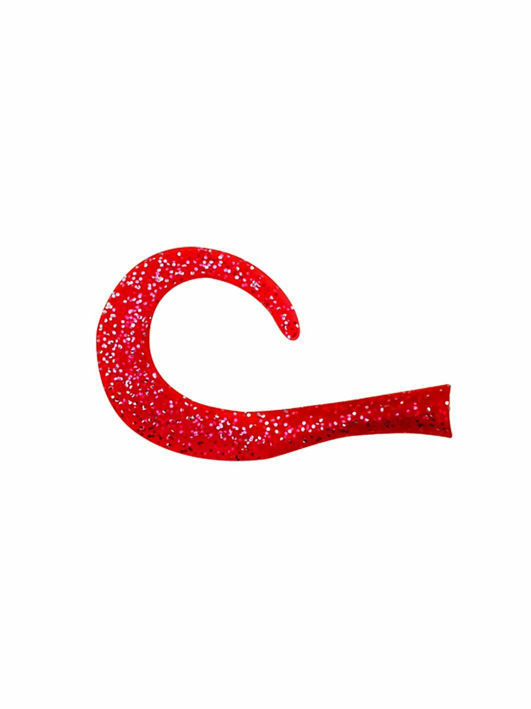 Хвост силиконовый для Strike Pro Guppie, цвет: Red Glitter Красный 3 твистера + риппер