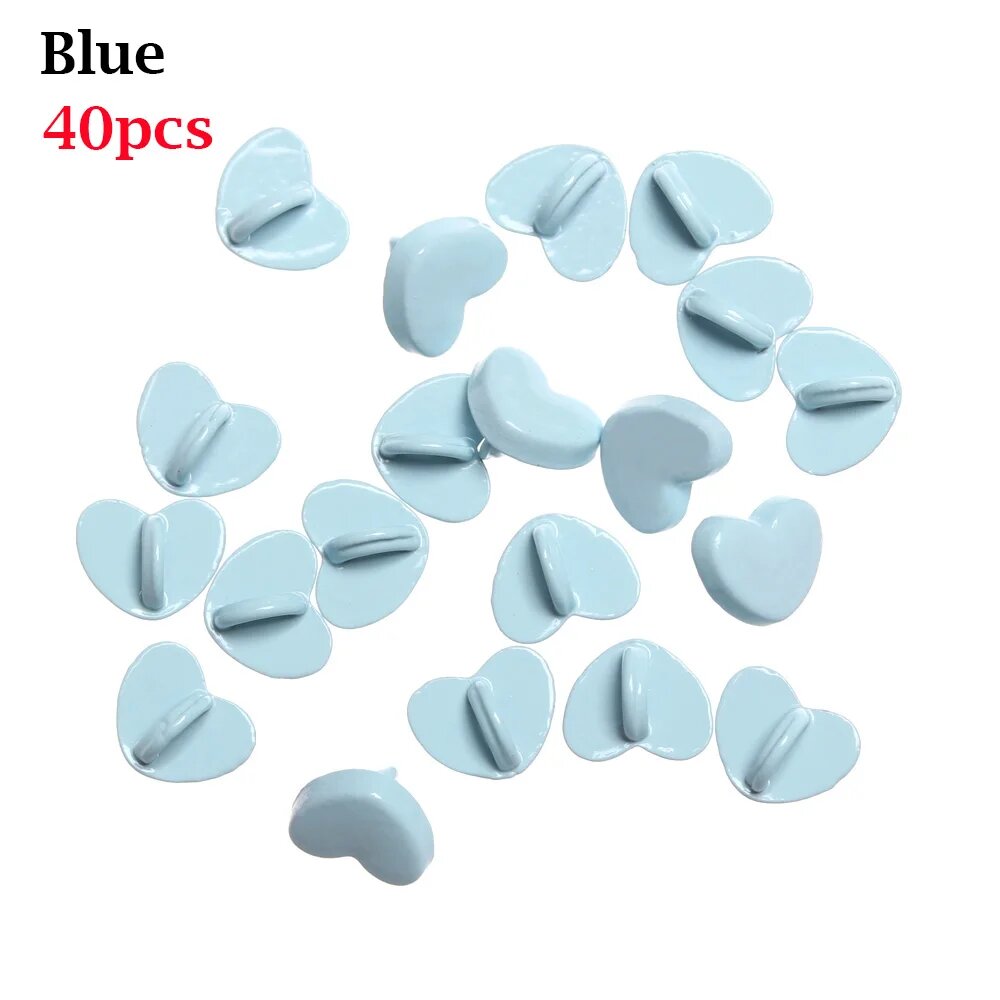 Металлические пряжки для кукол 1/6, сердце, 5 мм, 20/40 шт.