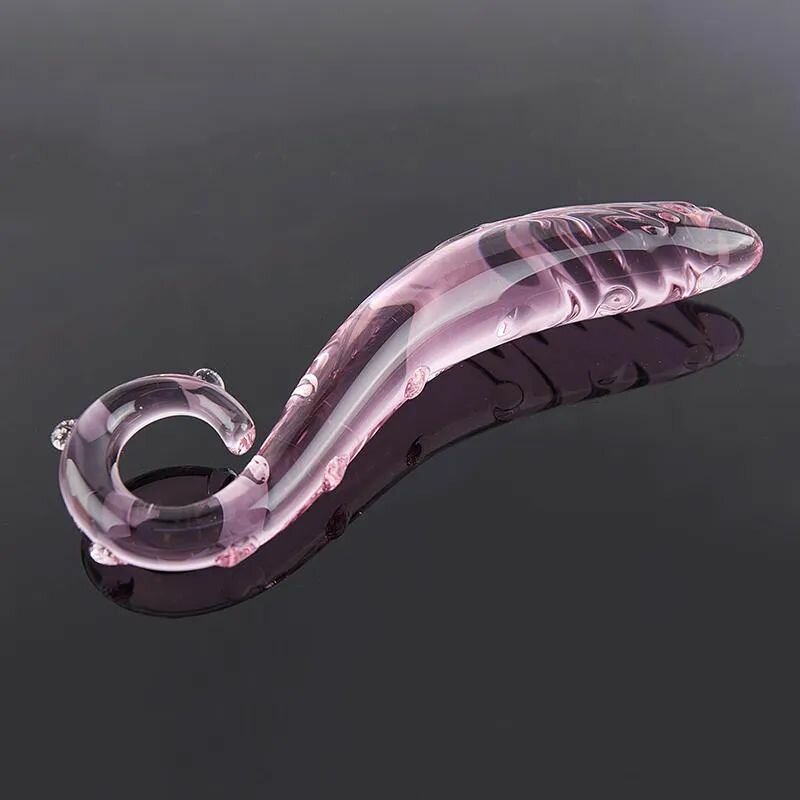 Фаллоимитатор LOQALOLO стеклянный "Щупальце Тентакли"- 16 см, розовый