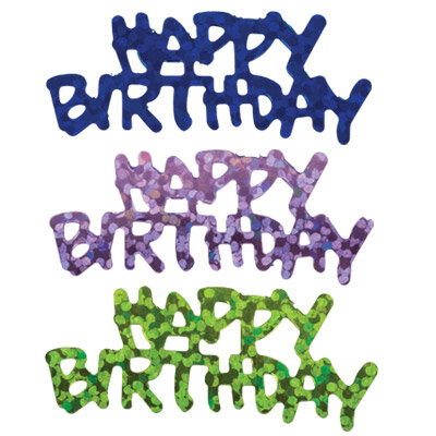 BOOMZEE KOF-25-XE49 фольгированное конфетти 25 г 17 шт Happy Birthday для праздника