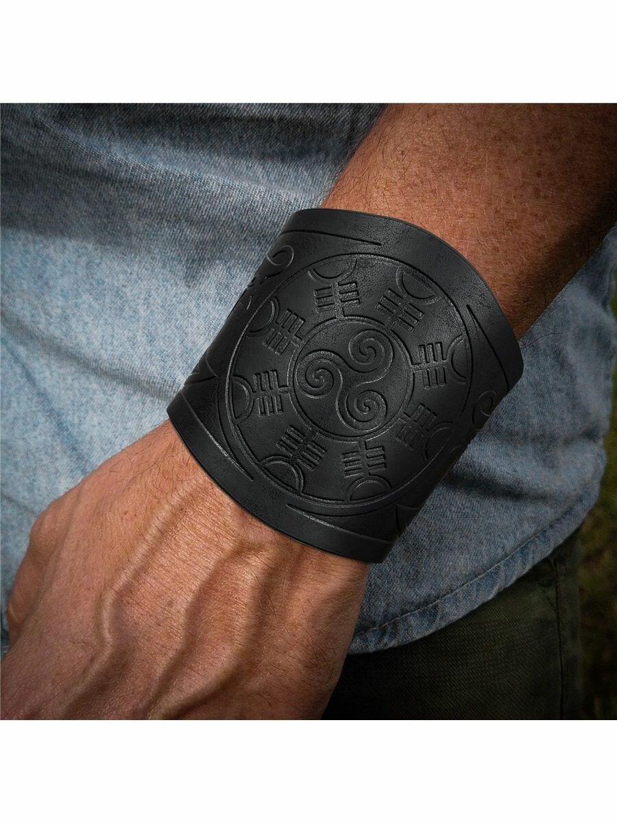 Наручи кожаные, защита рук, косплей