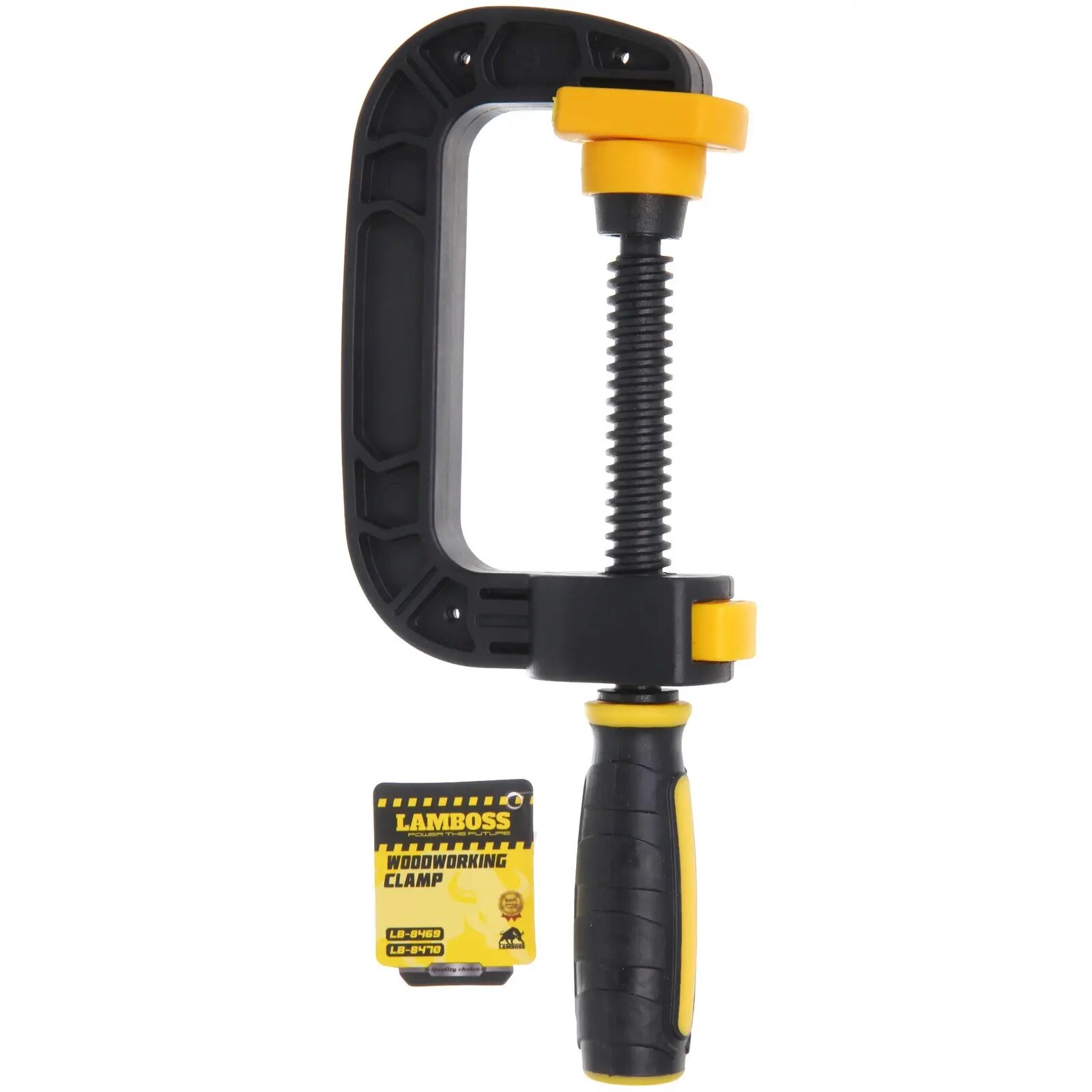 Струбцина Lamboss 3" G-тип, пластиковая, для надежного крепления деталей