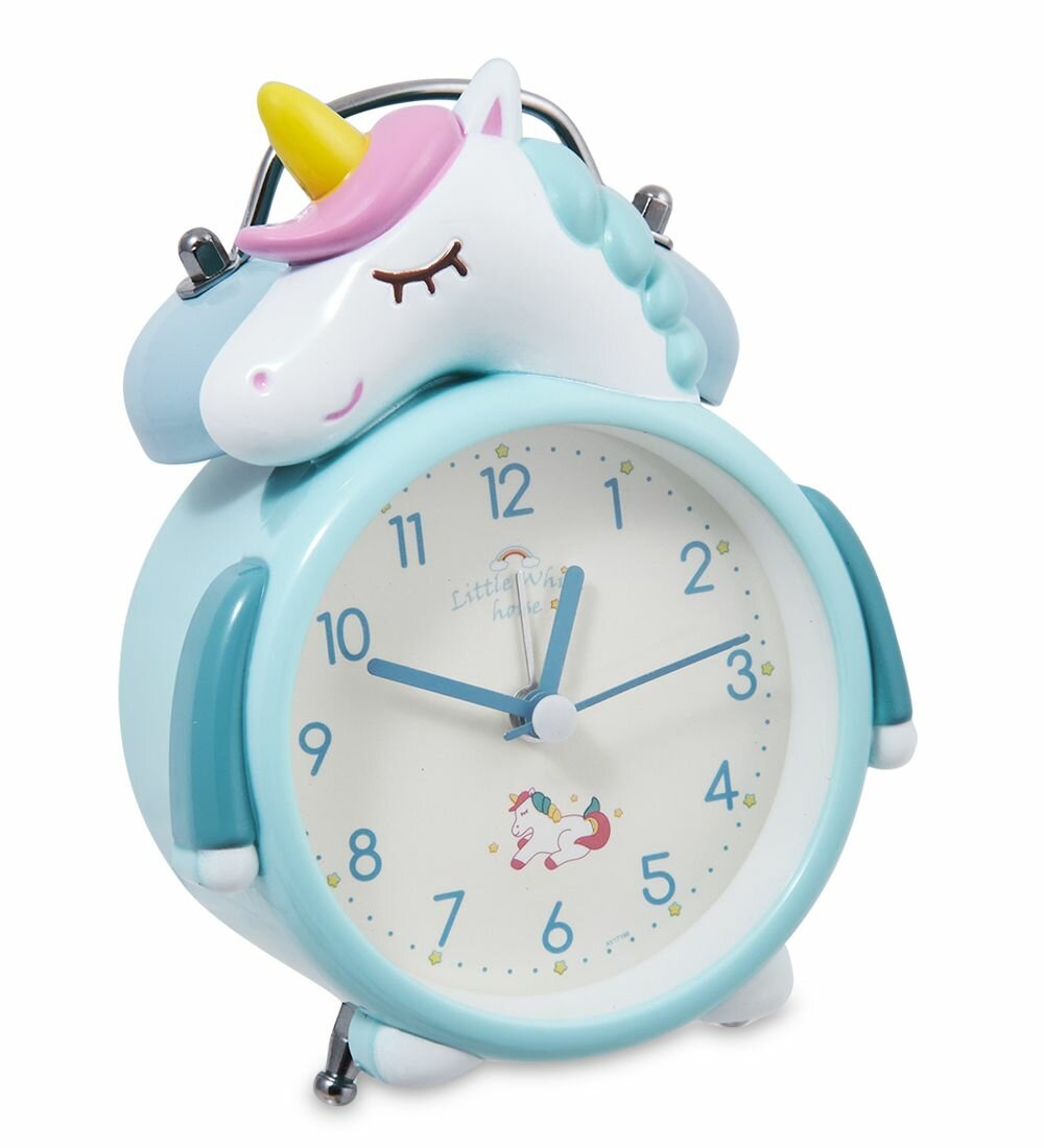 Будильник 'Единорог' голубой