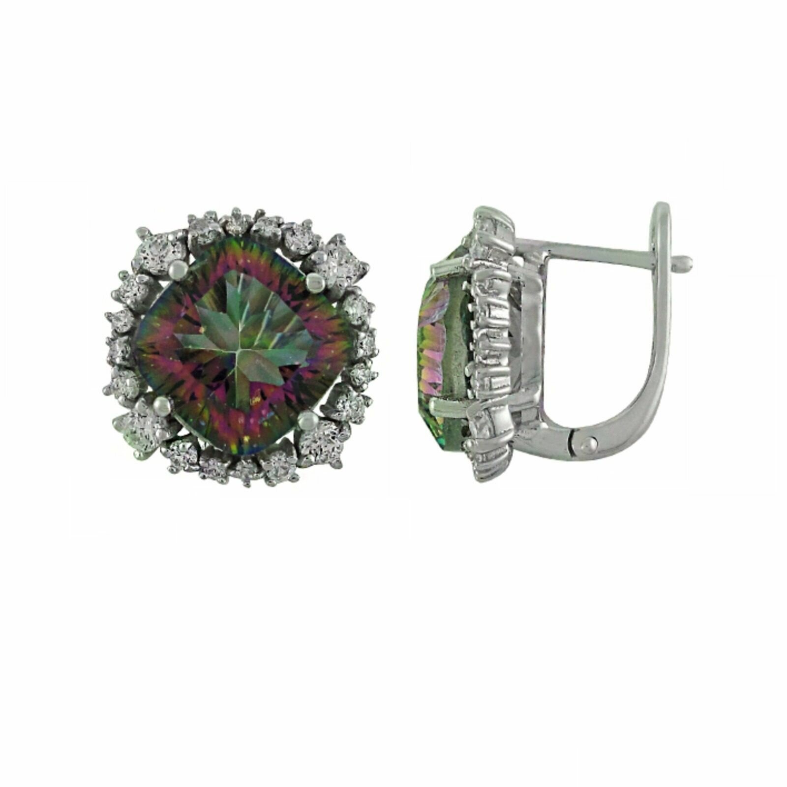 Серьги Balex, серебро, 925 проба, родирование, фианит, кварц