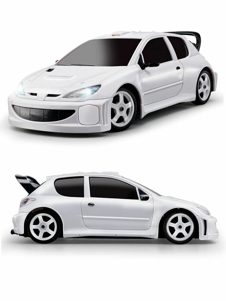 Радиоуправляемая машина для дрифта LD RC масштаб 1:28 4WD 2.4G Peugeot 206 WRC - 2802 White