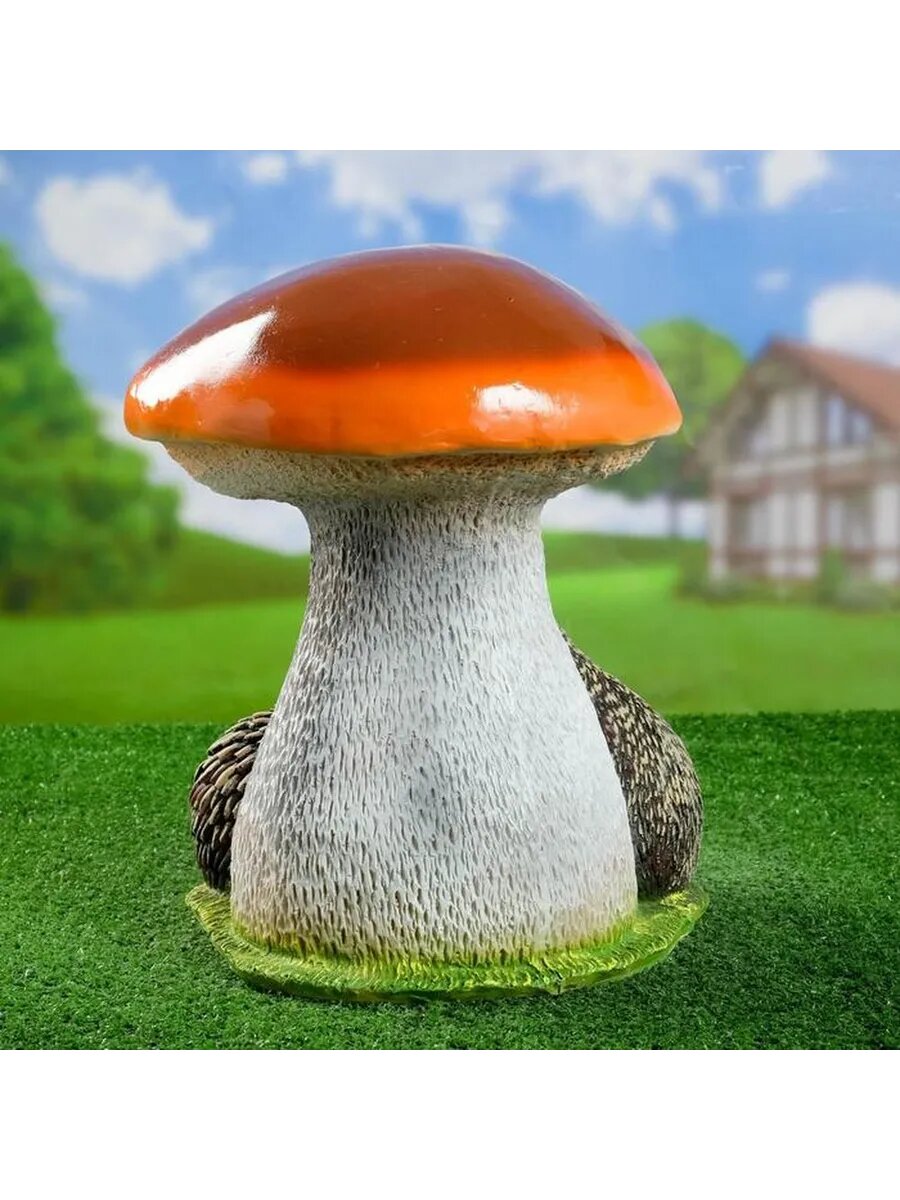 Садовая фигура с ежами и яблоком, 30х30х37 см