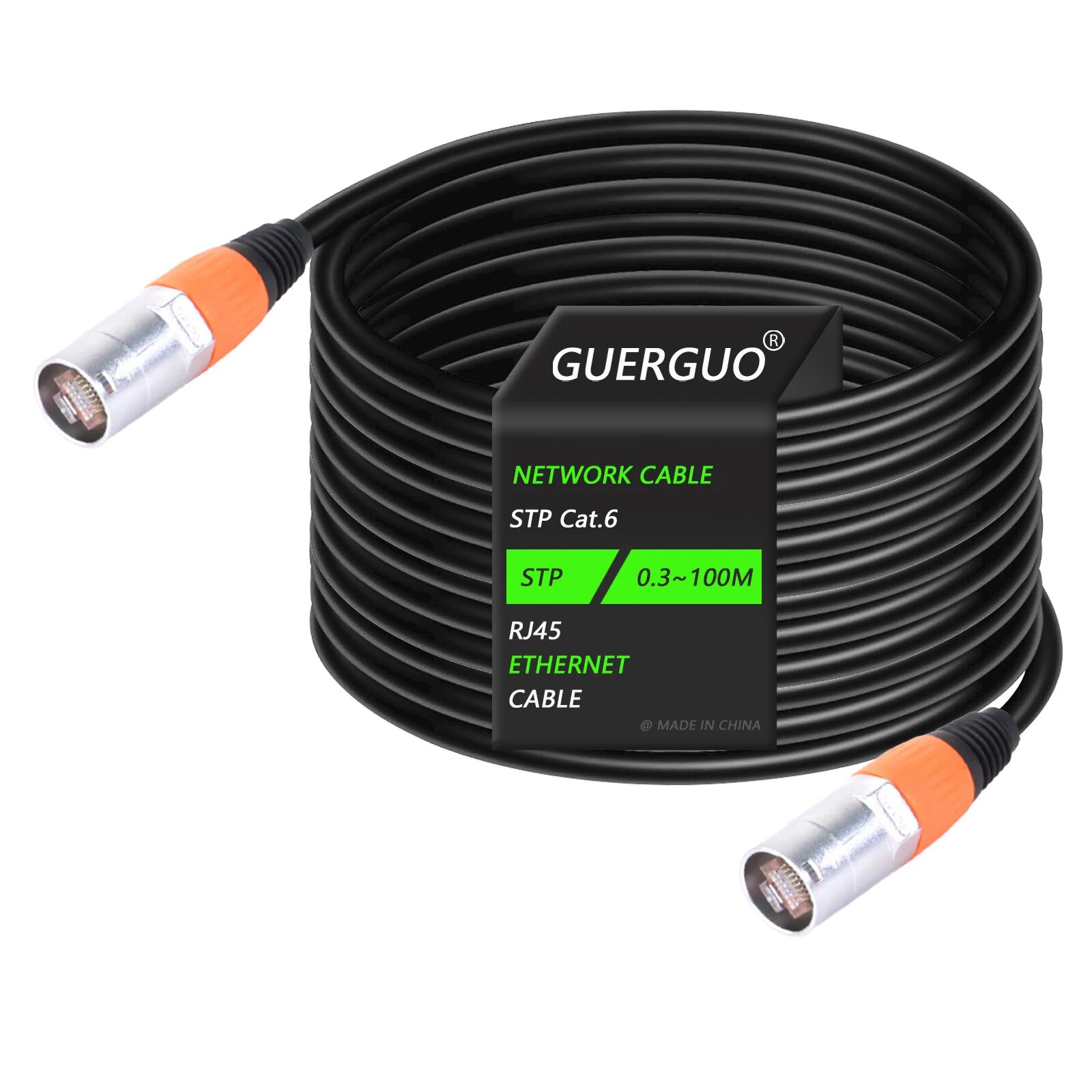 Экранированный Ethernet кабель RJ45 CAT6 CAT6-STP-OUTDOOR, Orange, 10M