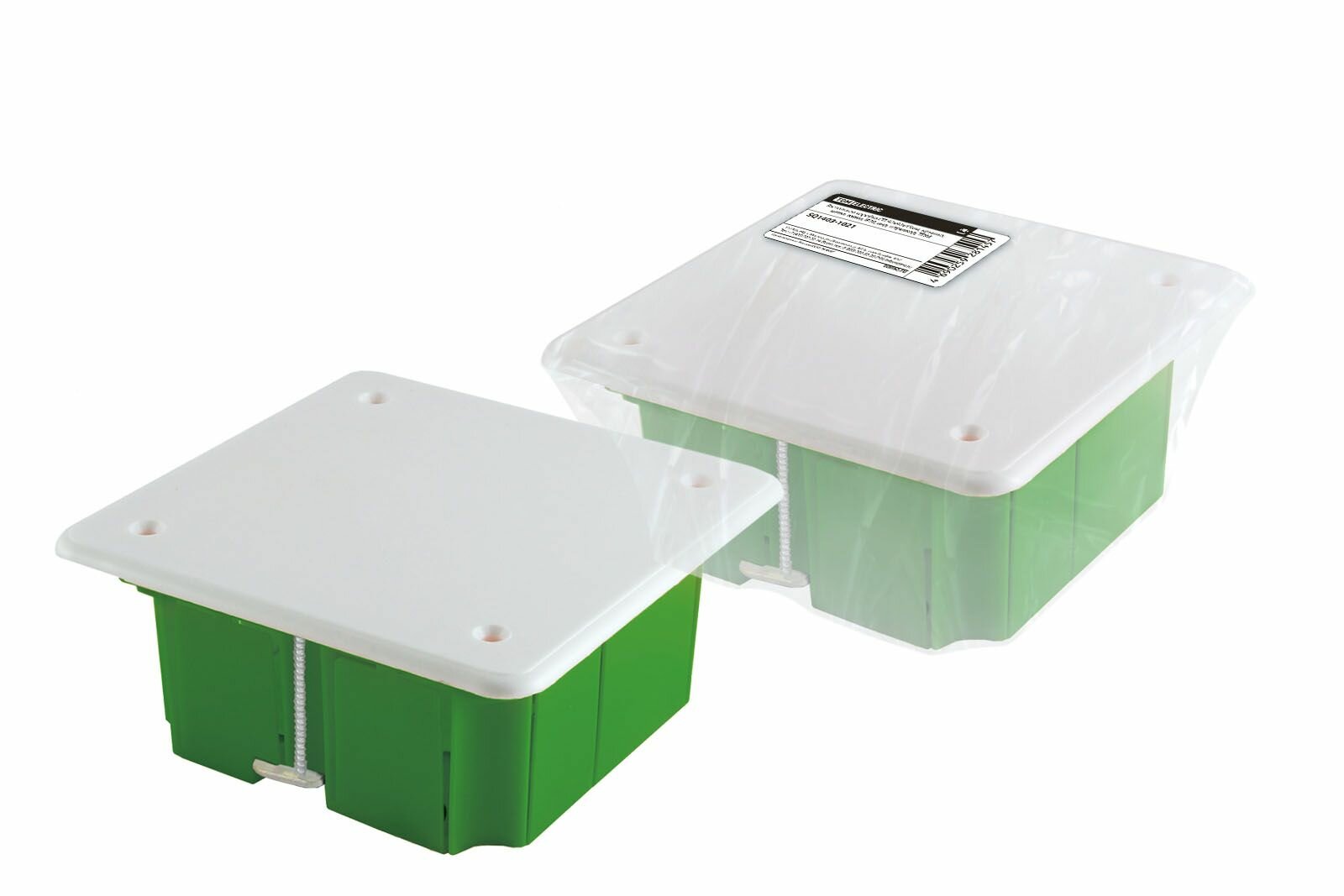 Коробка распределительная 92х92х45мм, крышка, метал. лапки, IP20 TDM Electric