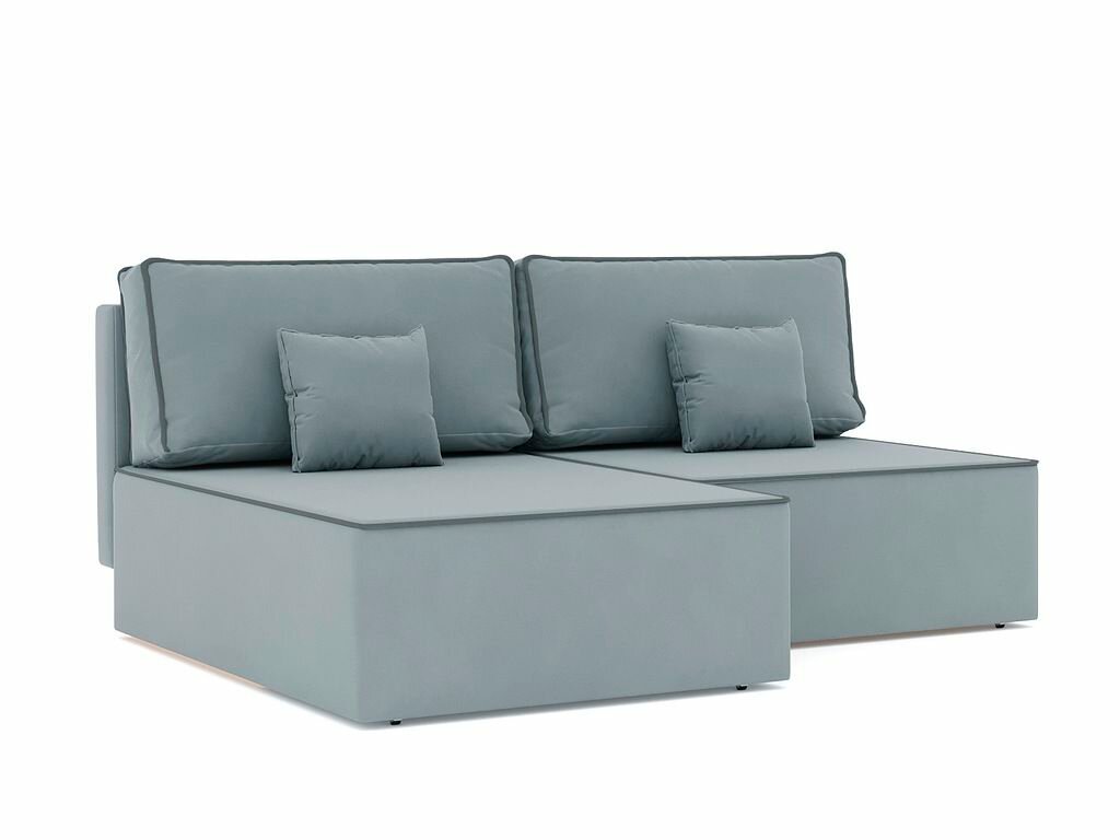 Угловой диван-кровать "блюм некст" велюр Зара Маус 12 кант Зара Грей, механизм Еврокнижка, 192 см х 153 см х 82 см