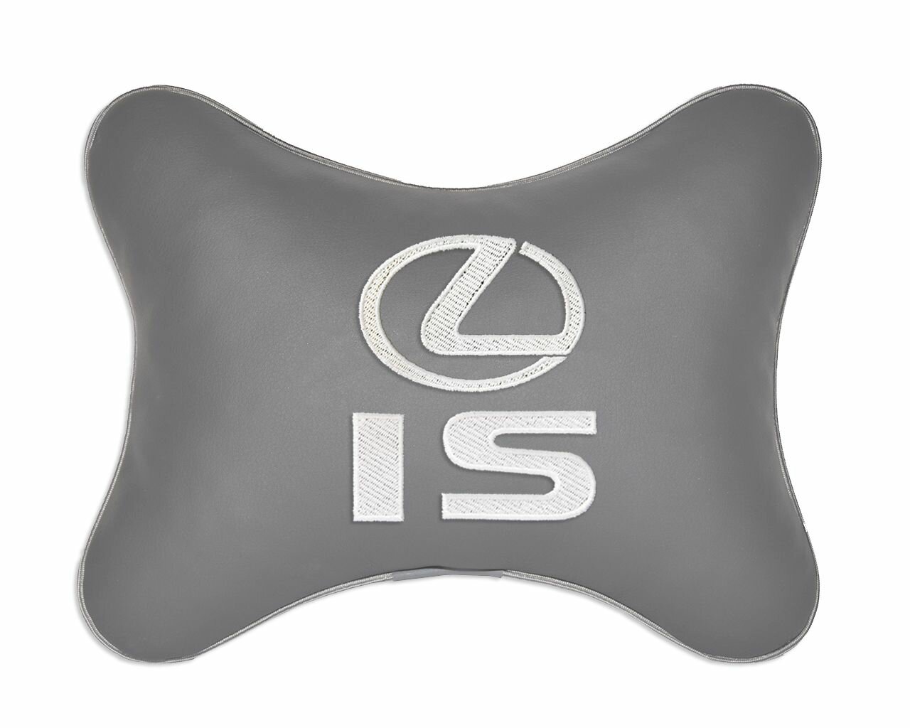 Подушка автомобильная на подголовник серая экокожа LEXUS IS