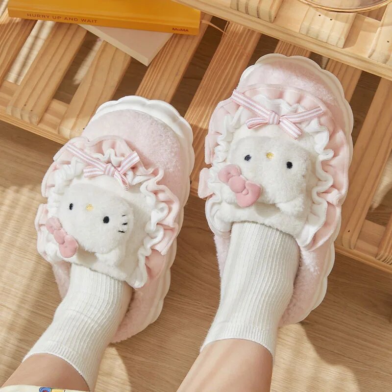 Косплей тапочки TAKARA TOMY Hello Kitty, My Melody, Kuromi, Cinnamoroll, 40-41, Розовый