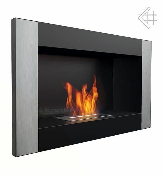 Биокамин настенный Kratki GOLF VERTICAL, Металл, черный, 64,8x37,5x14,4 см.