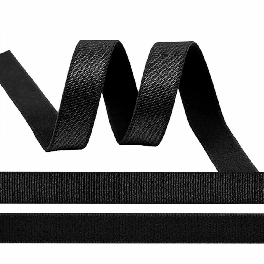 Резинка TBY бельевая (для бретелей) 15мм RBB15322 цв. F322 черный уп.23м