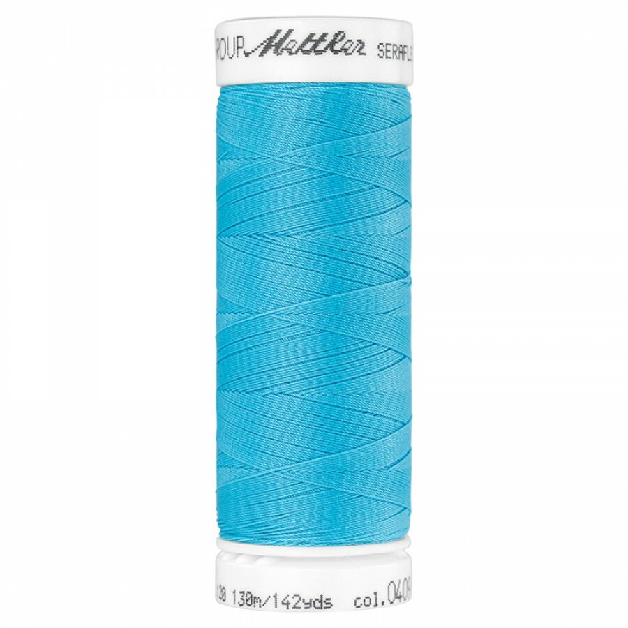 Нить для эластичных тканей SERAFLEX 120, 130 м 0409 Turquoise