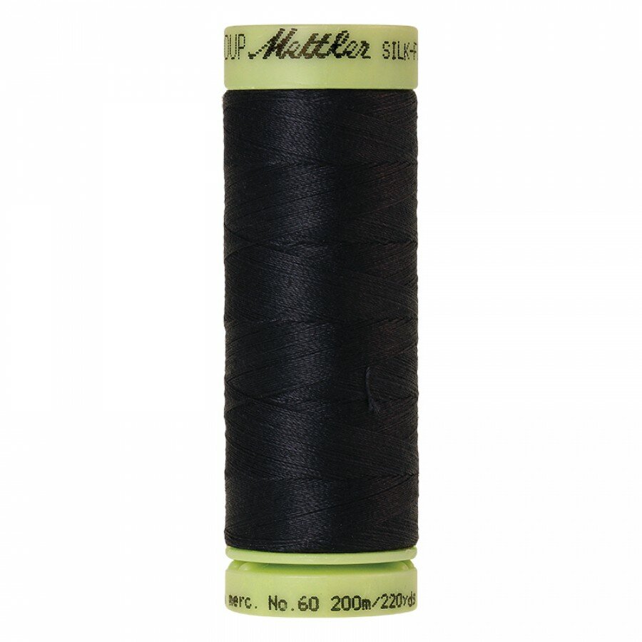 Нить для машинного квилтинга SILK-FINISH COTTON 60, 200 м 1243 Black Iris
