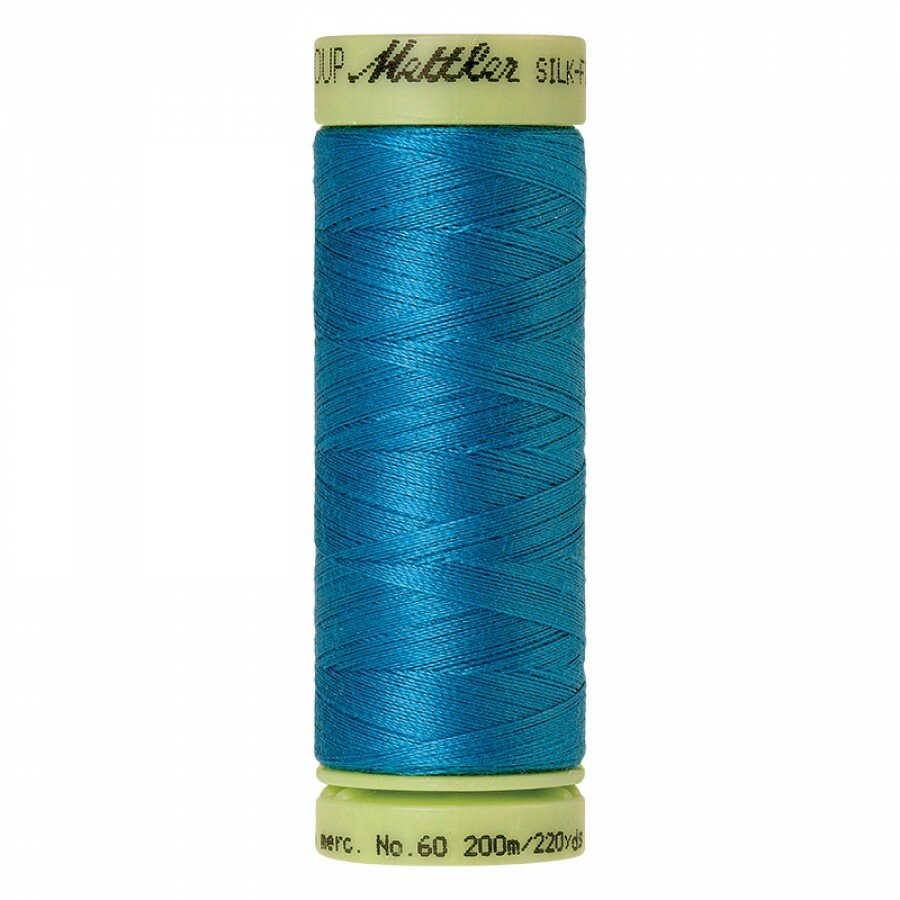 Нить для машинного квилтинга SILK-FINISH COTTON 60, 200 м 0999 Carribbean Sea