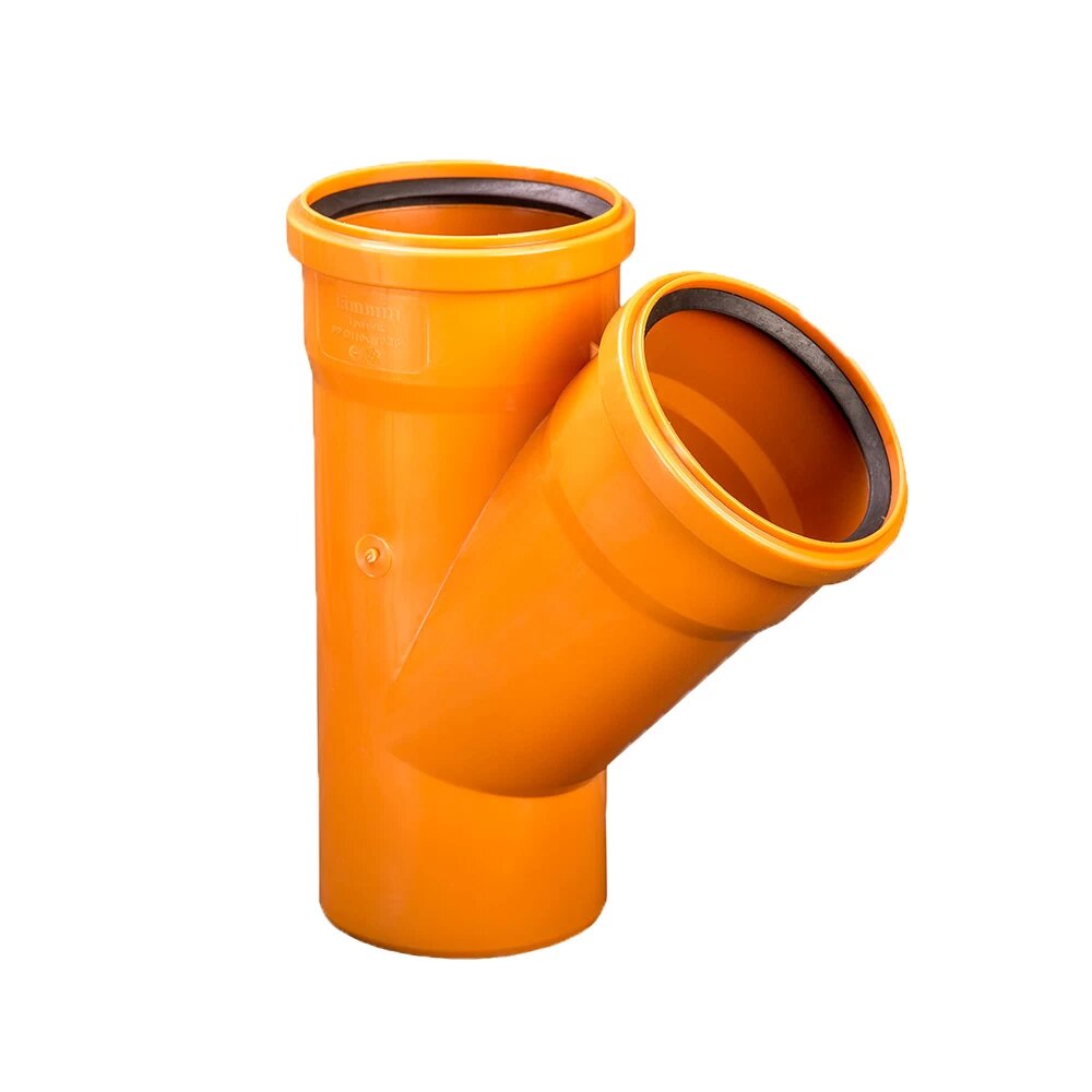 Тройник Lammin d110 мм 45 пластиковый для наружной канализации