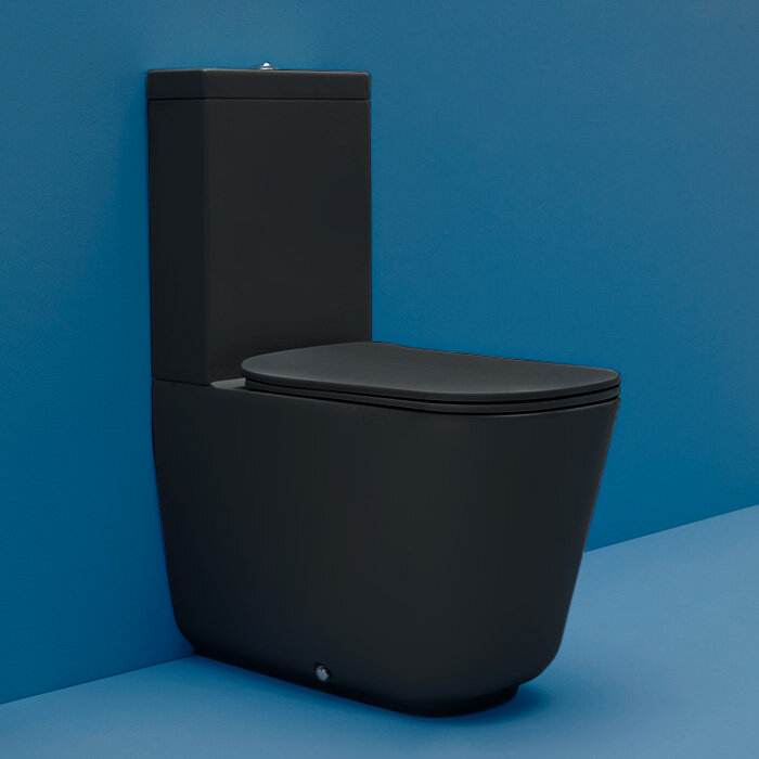 KERASAN Tribeca бачок для унитаза моноблока (без механизма слива), цвет черный матовый