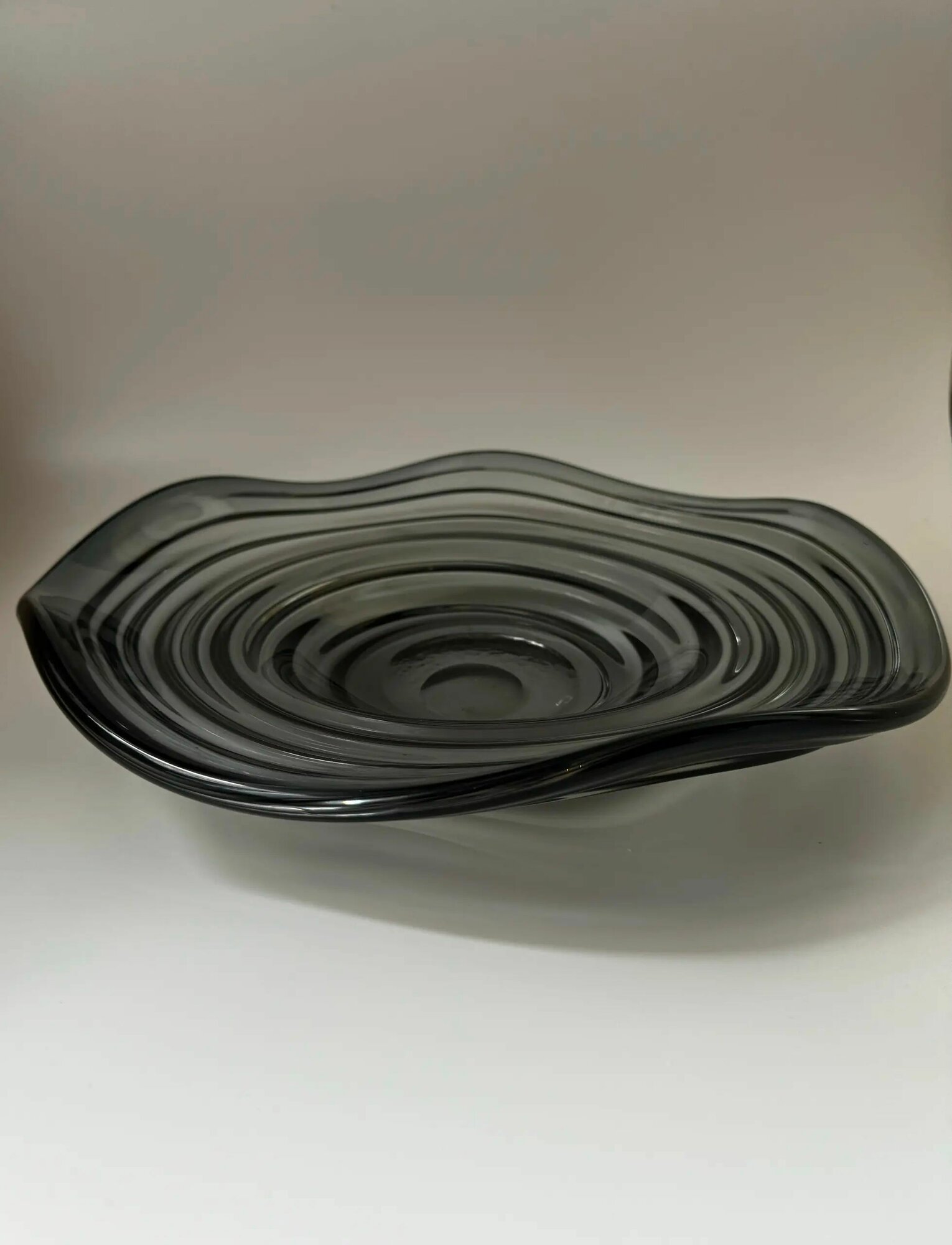 Блюдо для фруктов HOMYS "Морская волна", стекло, 39 см x 37 см x 10 см