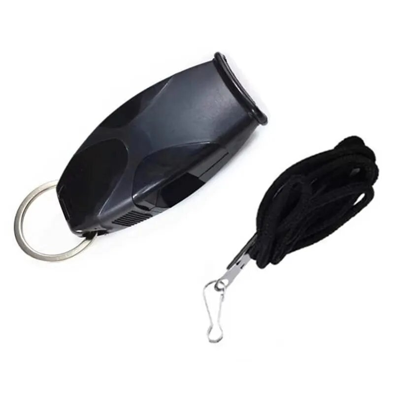 Черный свисток для судей с lanyard