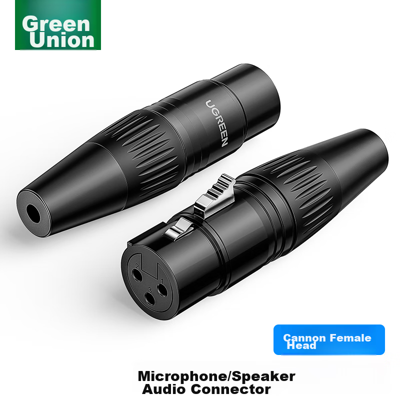 Lulian, XLR Female Connector, Three-Pin XLR Microphone Cable, Audio Signal Adapter Plug, XLR Balanced Connector for Amplifier, Mixer, Speaker Accessories, 80440