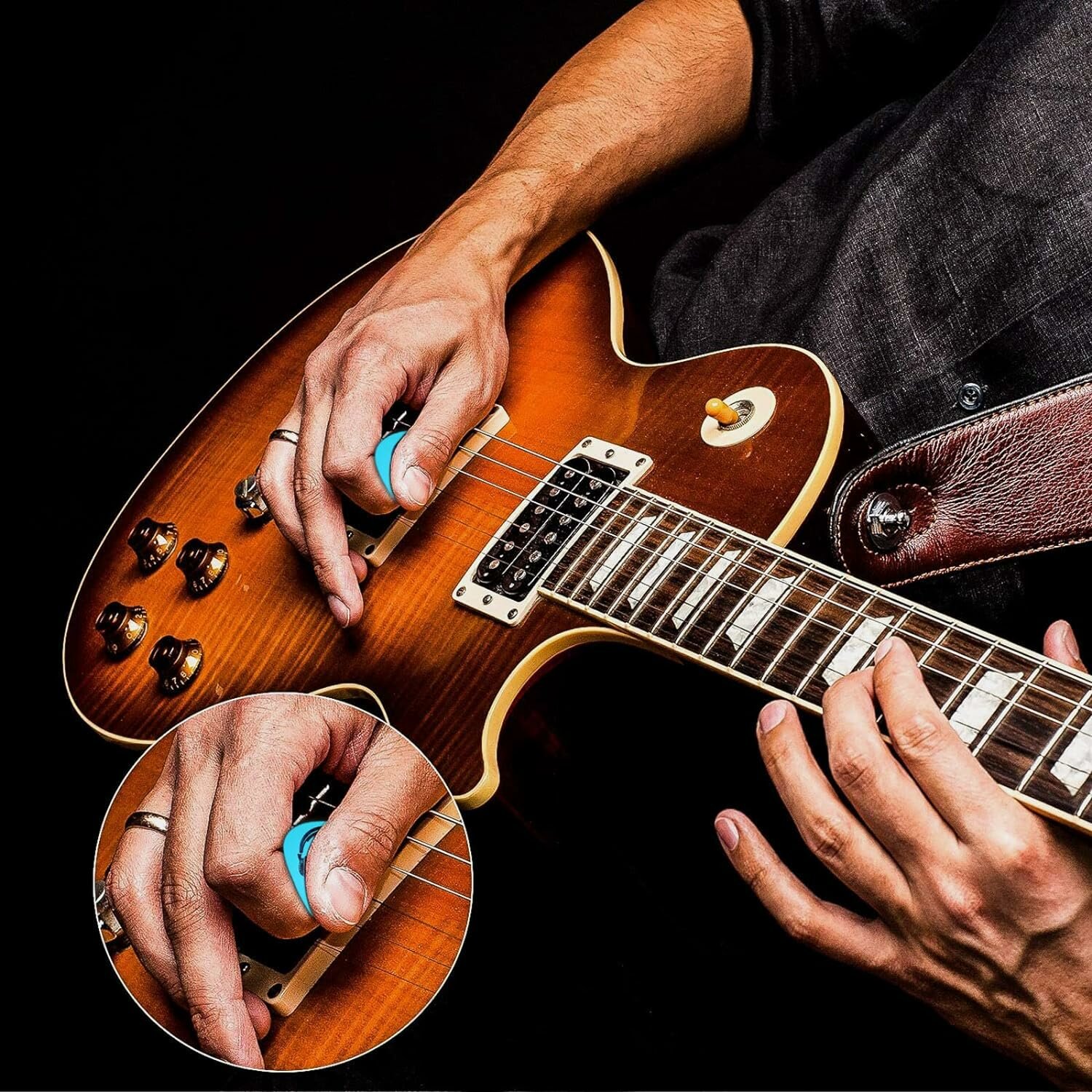 Гитарные медиаторы 12 шт 0.71 мм, двусторонняя печать с уникальными рисунками (12 дизайнов), набор из целлулоида для акустической, электрогитары и укулеле, для детей и взрослых