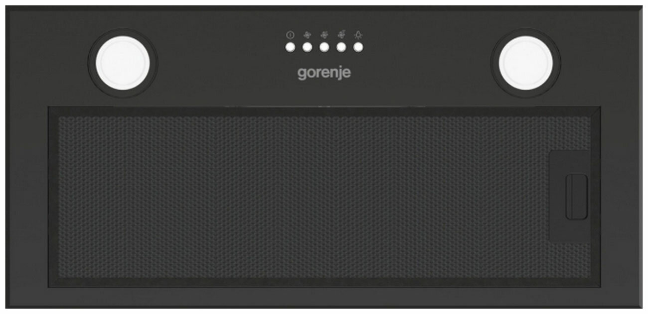 Вытяжка встраиваемая Gorenje BHI626E6B, 3 скорости, 677 м³/ч