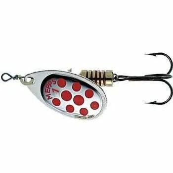 Блесна вращающаяся MEPPS Aglia PTS 1 Silver/Red dots